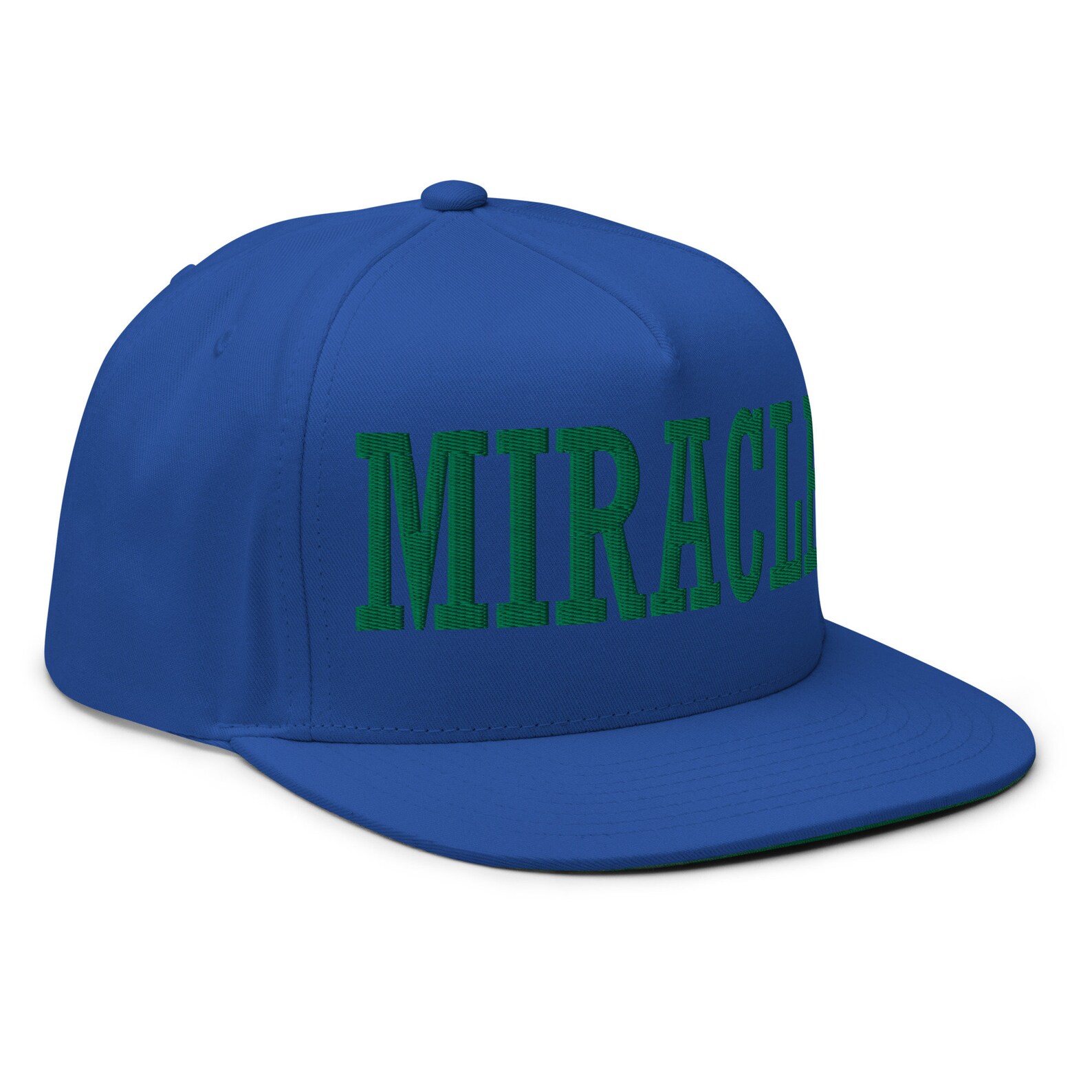 Miracle - Flat Bill Cap With Embroidery - Miracle Embroidery Cap ...