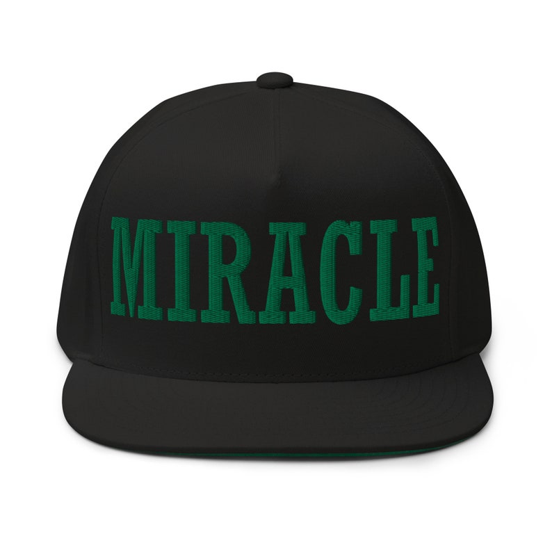 Miracle - Flat Bill Cap With Embroidery - Miracle Embroidery Cap ...