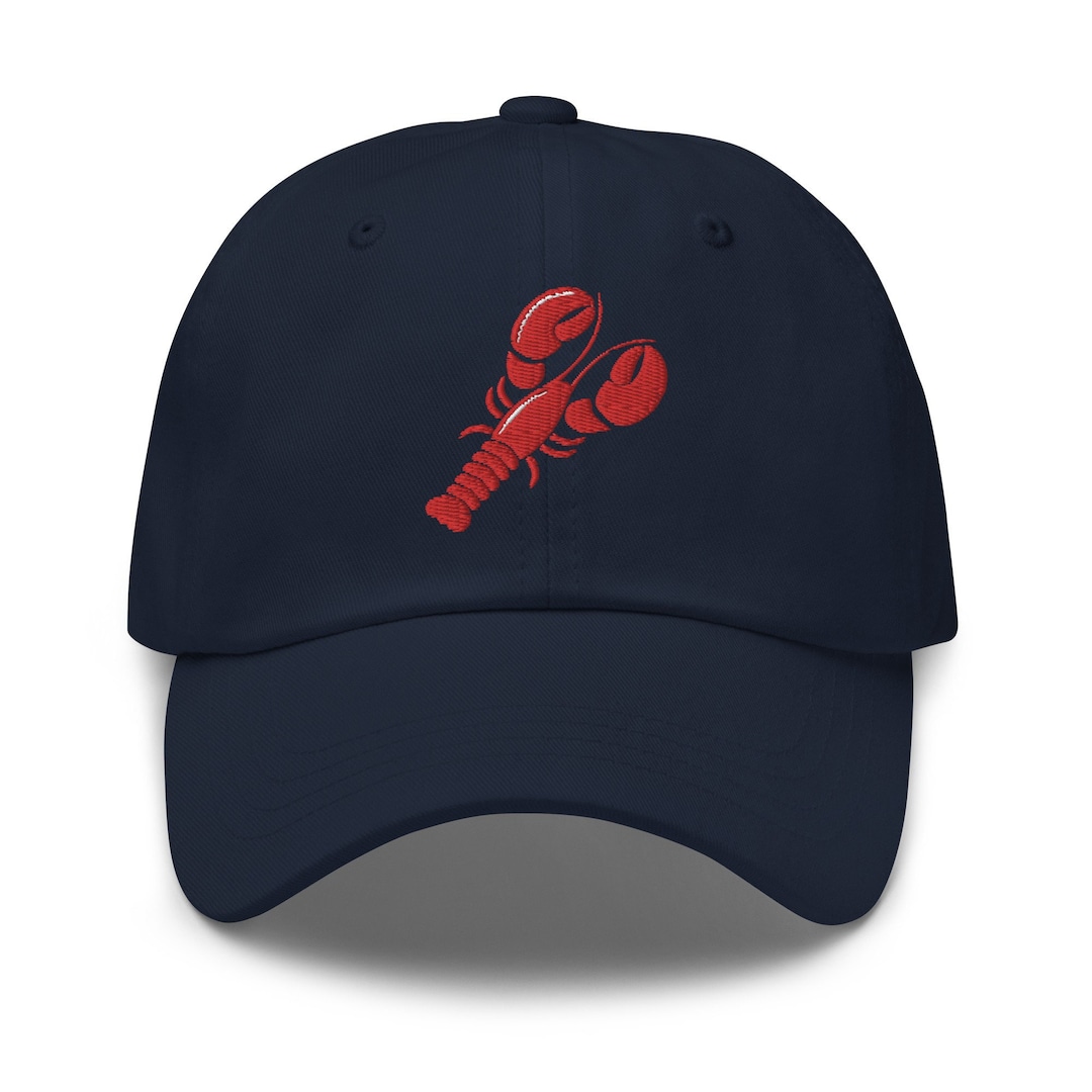 Lobster Dad Hat With Embroidery - Lobster Embroidery Hat - Lobster Cap ...