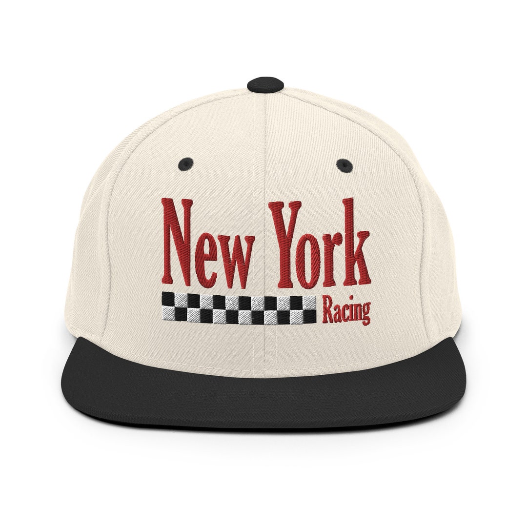 New York Racing Snapback Hat With Embroidery - New York Snapback - New ...