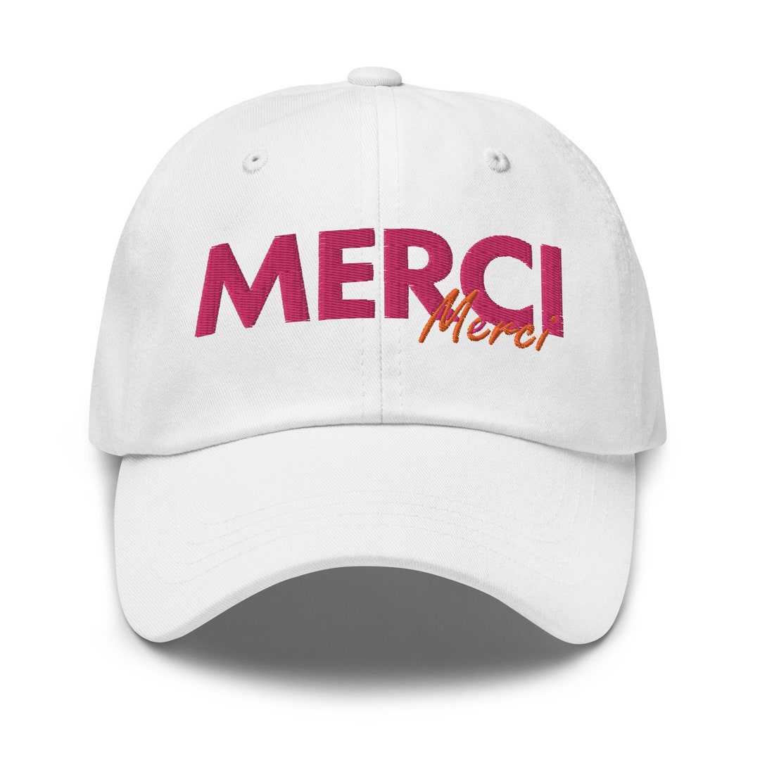 Merci - Dad Hat With Embroidery - Thank You Hat - French Hat - Merci ...