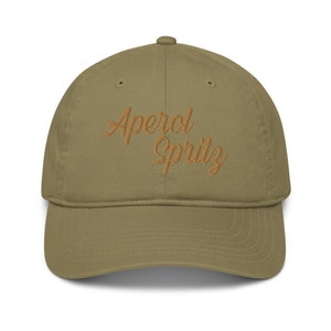 Aperol Spritz Organic Dad Hat With Embroidery - Spritz Hat - Spritz Cap ...