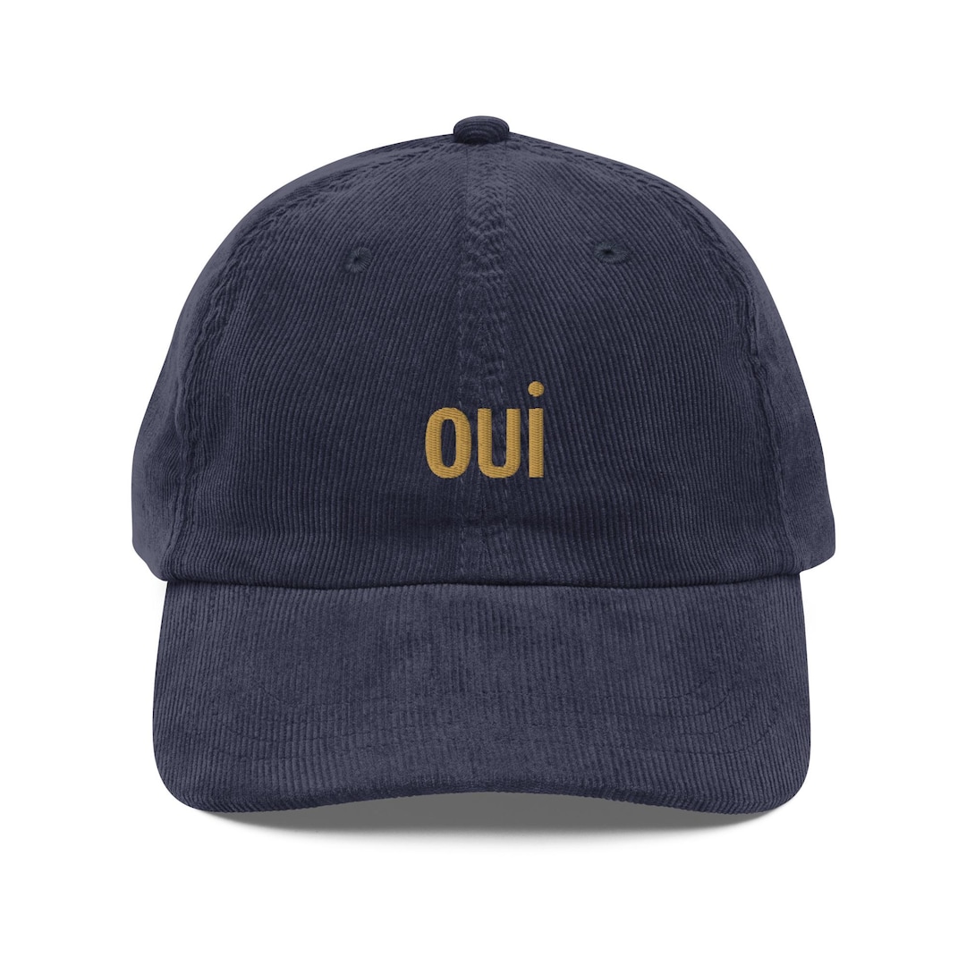 Oui Vintage Corduroy Cap With Embroidery - Oui Hat - Oui Cap - Oui ...