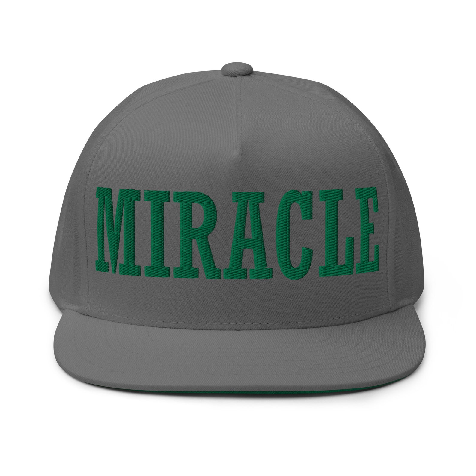 Miracle - Flat Bill Cap With Embroidery - Miracle Embroidery Cap ...
