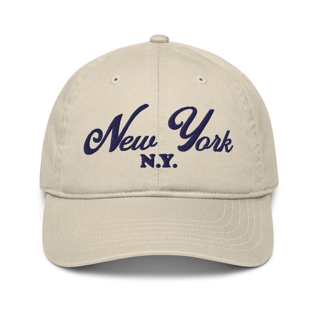 New York NY Organic Dad Hat With Embroidery - New York Dad Hat - New ...