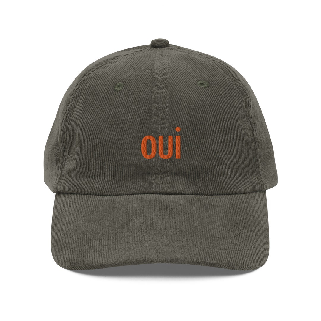 Oui Vintage Corduroy Cap With Embroidery - Oui Hat - Oui Cap - Oui ...