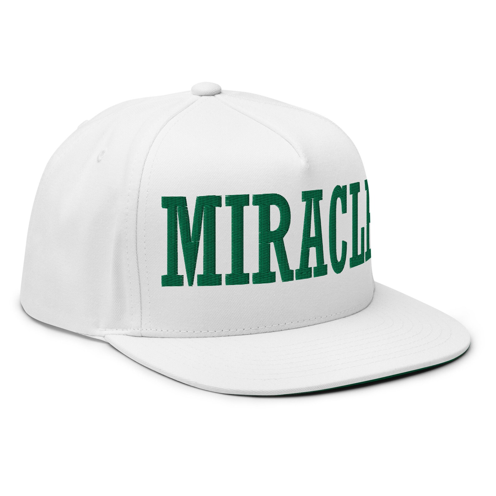 Miracle - Flat Bill Cap With Embroidery - Miracle Embroidery Cap ...