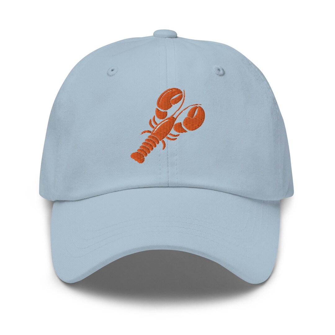 Lobster Dad Hat With Embroidery - Lobster Embroidery Hat - Lobster Cap ...
