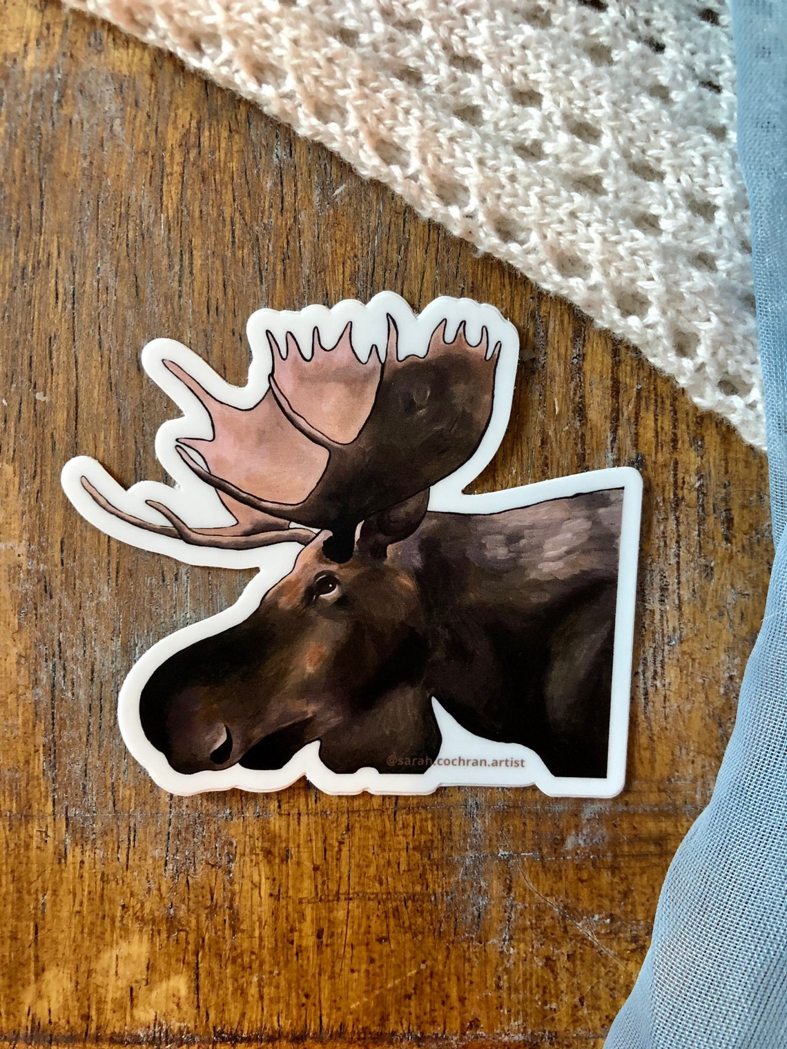 Moose Vinyl Sticker Moose Lover Alaska Waterbottle Stickers Vinyl Die ...