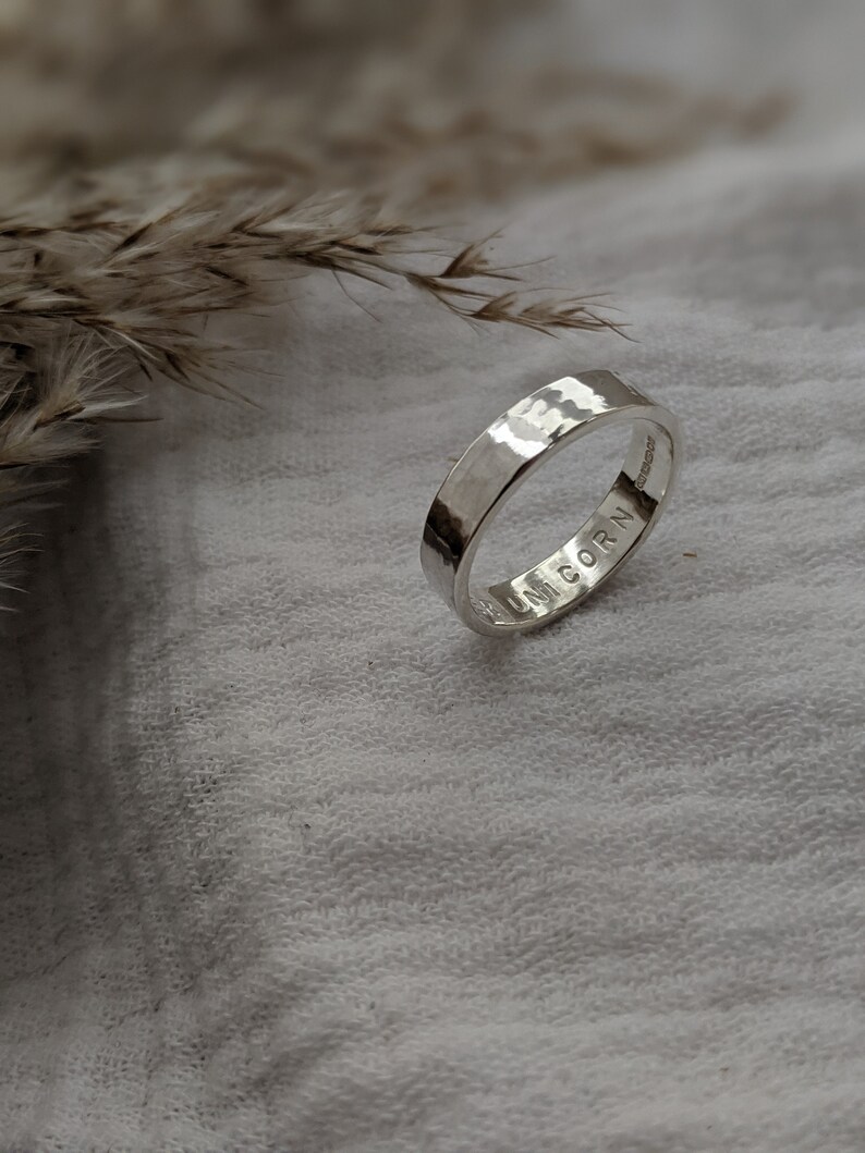 Sterling Silver Secret Message Ring Personalised Chunky - Etsy UK