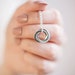 Personalised Interlocking Silver Ring Necklace, Interlocking Rings ...