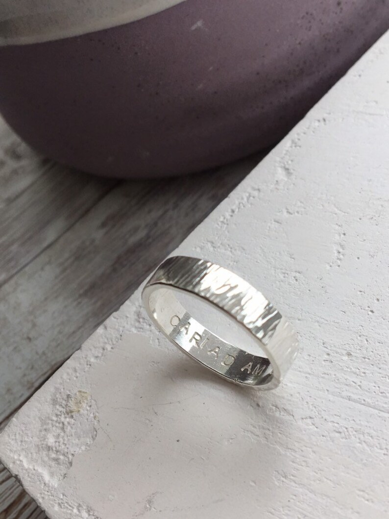 Sterling Silver Secret Message Ring Personalised Chunky - Etsy UK