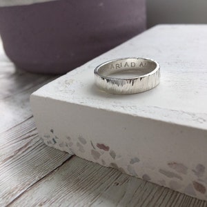 Sterling Silver Secret Message Ring, Personalised Chunky Silver Band ...