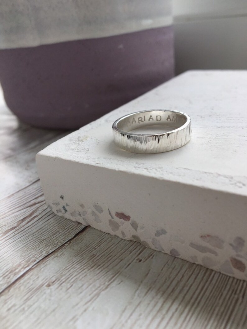 Sterling Silver Secret Message Ring Personalised Chunky - Etsy UK