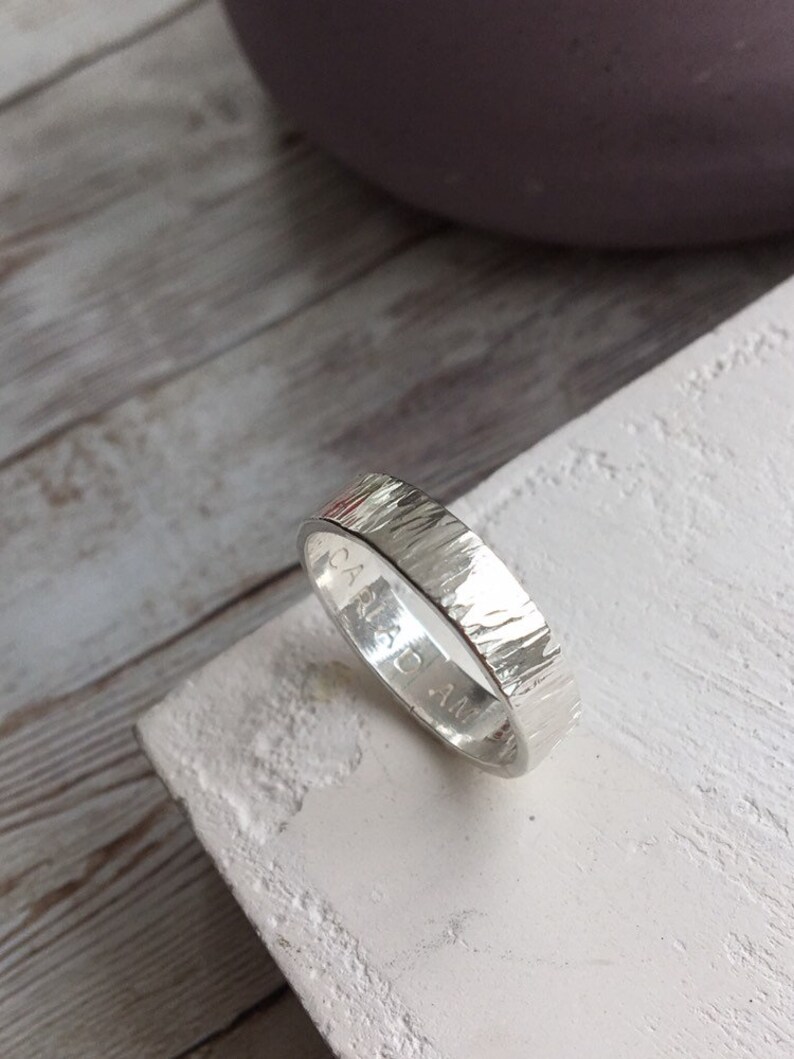 Sterling Silver Secret Message Ring Personalised Chunky | Etsy