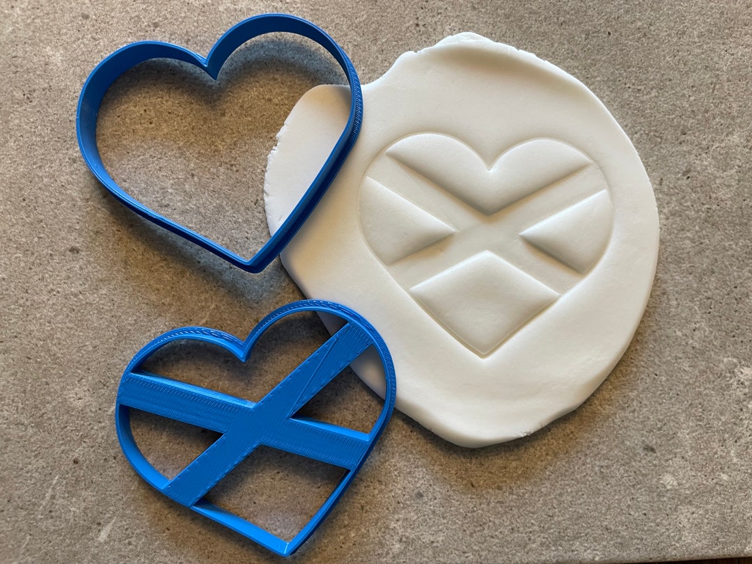 Scottish Heart Cookie Cutter, Scotland Flag Biscuit Baking Accessories ...