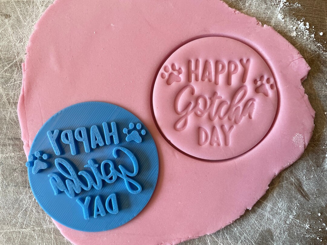 Happy Gotcha Day Embosser With Free Circle Cutter, Stamp, Icing ...