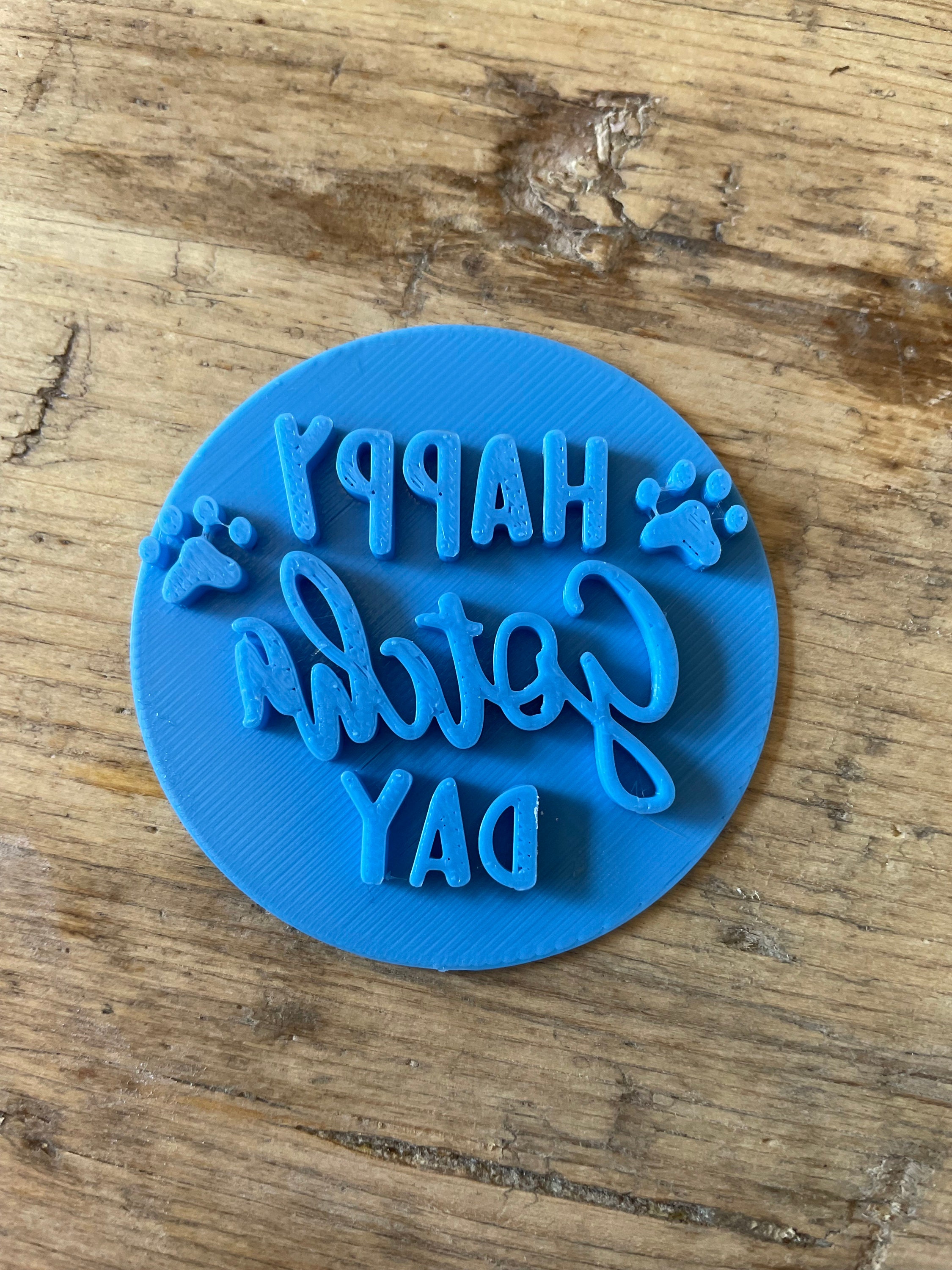 Happy Gotcha Day Embosser With Free Circle Cutter Stamp - Etsy UK