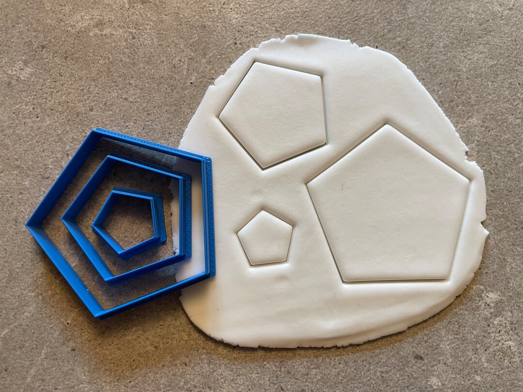 Pentagon Set of 3 Cookie Cuter, Biscuit, Cake Decoration, Baking ...