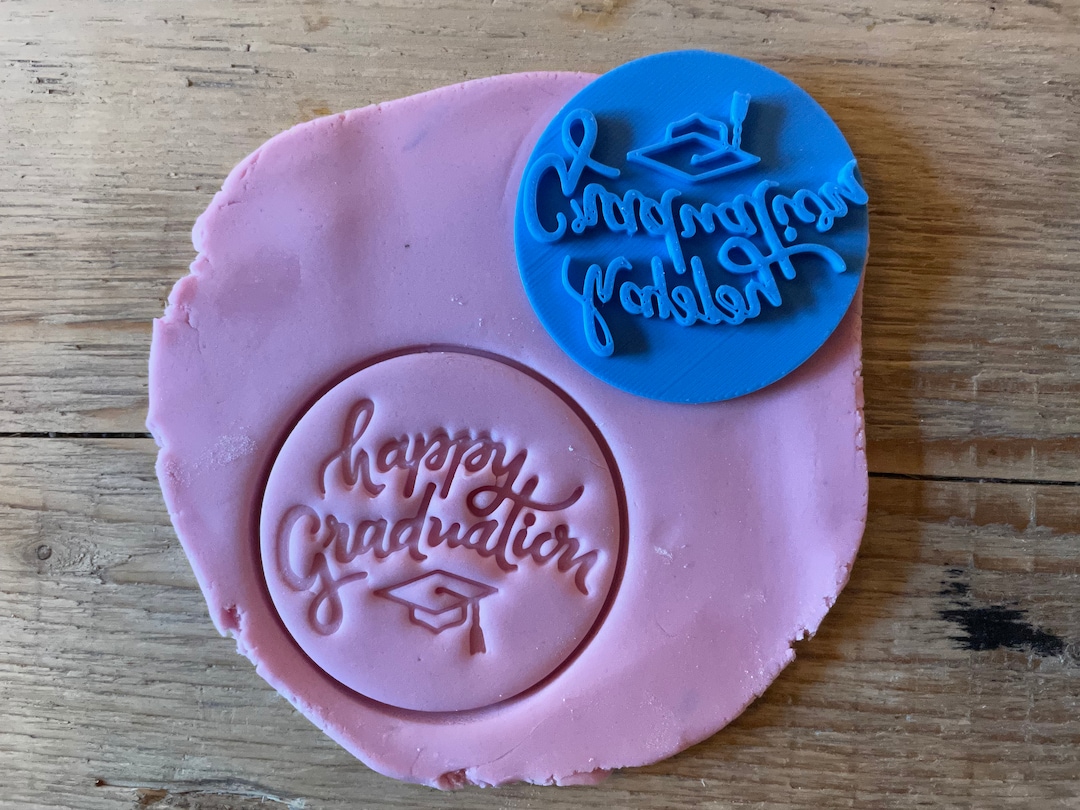 Happy Graduation Embosser With Free Circle Cutter, Icing Fondant ...