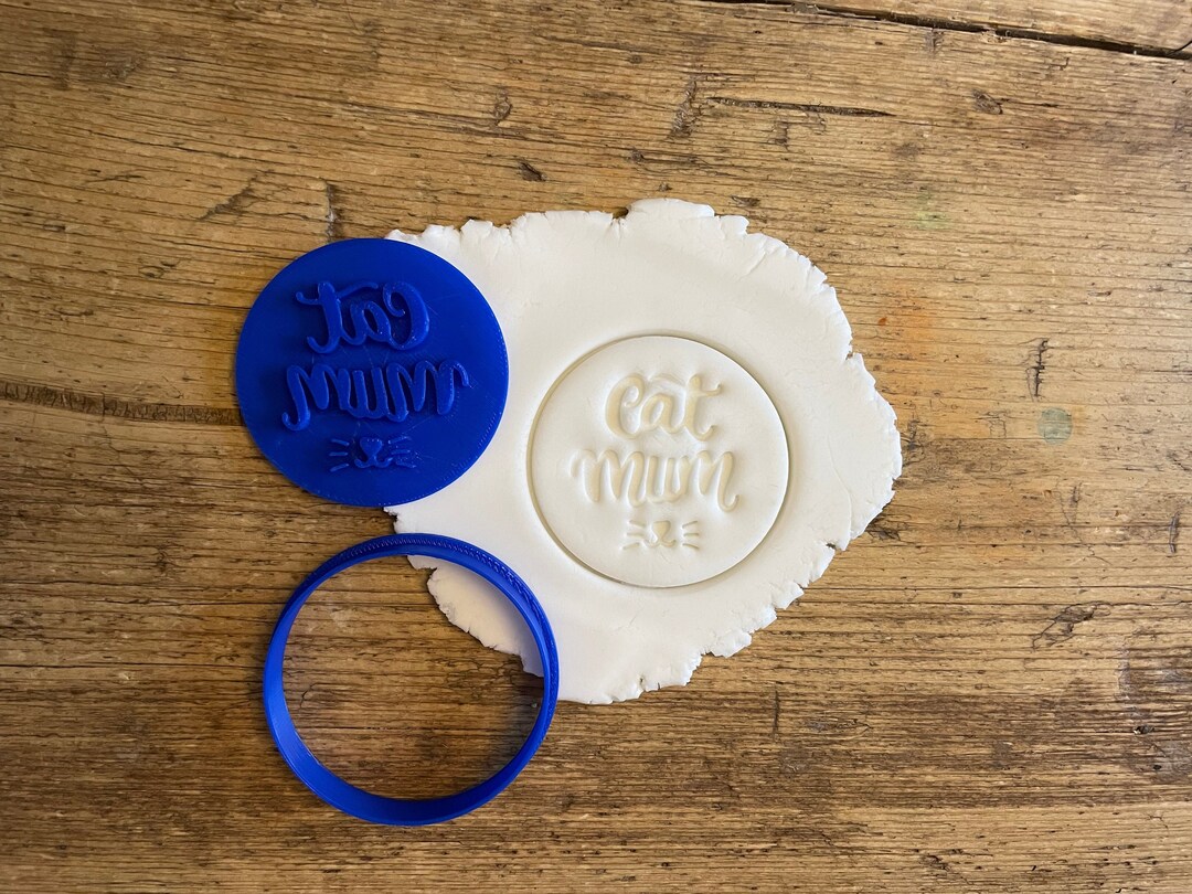 Cat Mum Embosser With Free Circle Cutter, Stamp, Icing, Fondant Cupcake ...