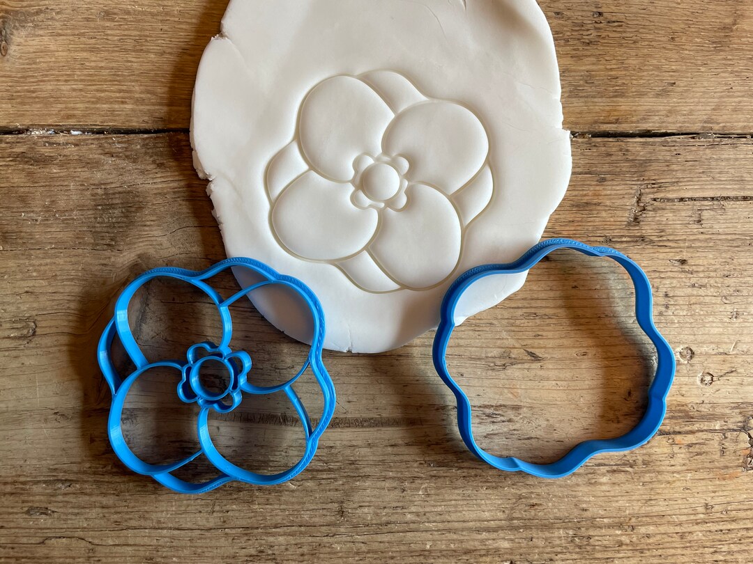 Poppy Cookie/ Biscuit Cutter, Flower, Nature, Decorating, Cake, Icing ...