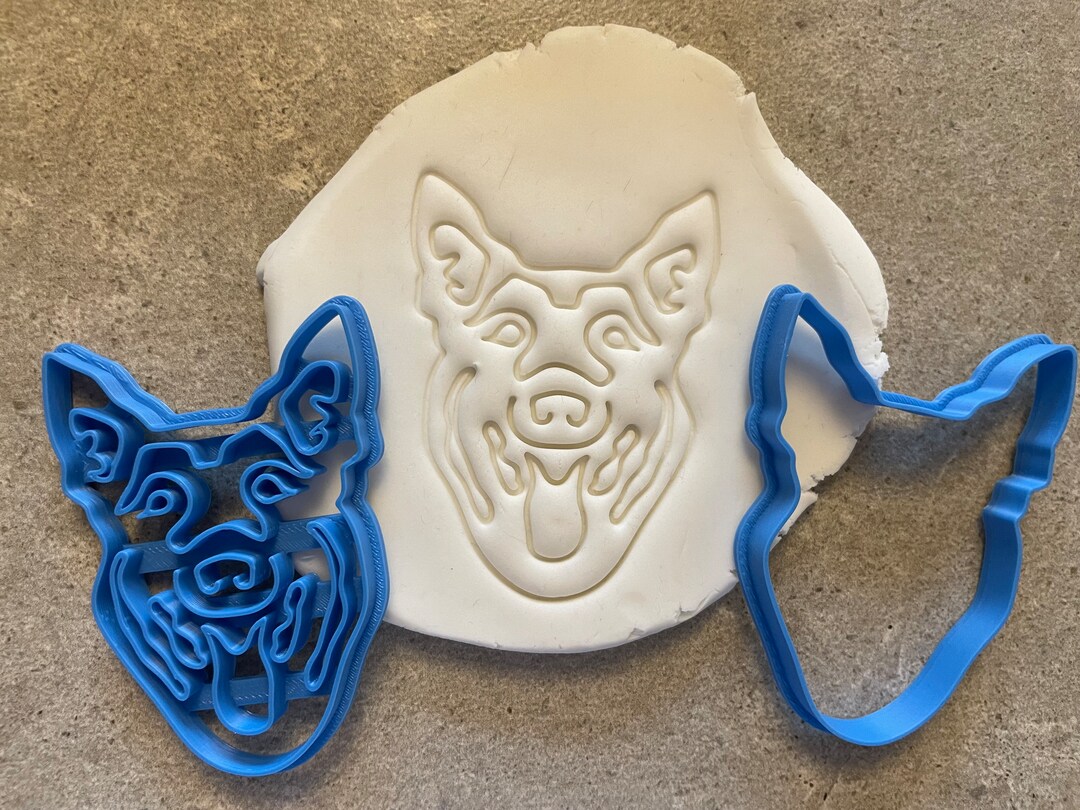 German Shepherd Face Dog Cookie Cutter, Biscuit Cutter, Cute Dog ...