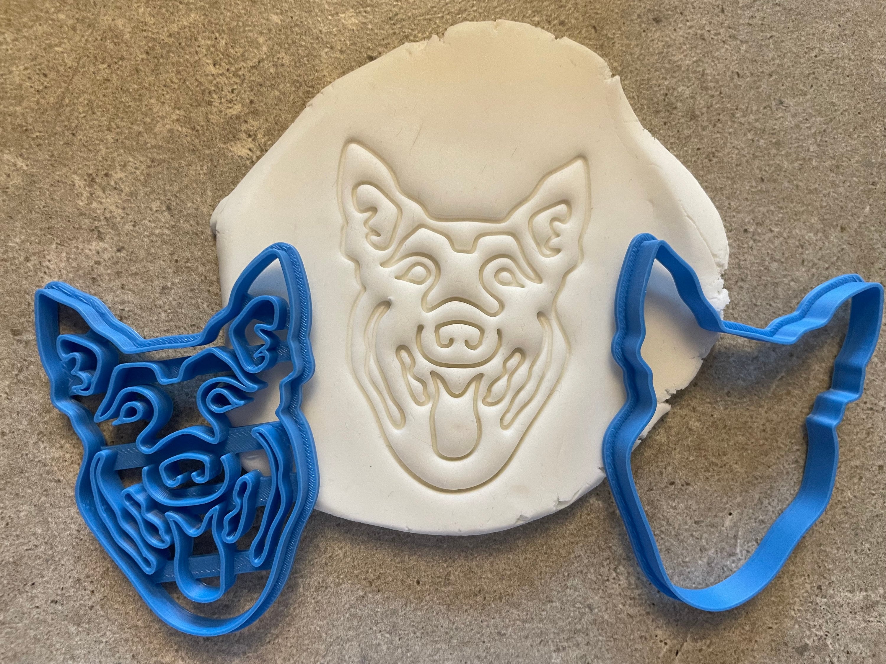 German Shepherd Face Dog Cookie Cutter, Biscuit Cutter, Cute Dog ...
