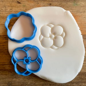 Poppy Cookie/ Biscuit Cutter, Flower, Nature, Decorating, Cake, Icing ...