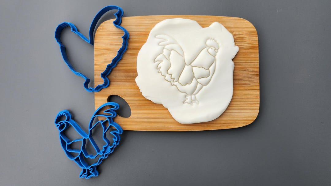 Rooster Cockerel Shaped Cookie or Biscuit Cutter, Baking Accessories ...