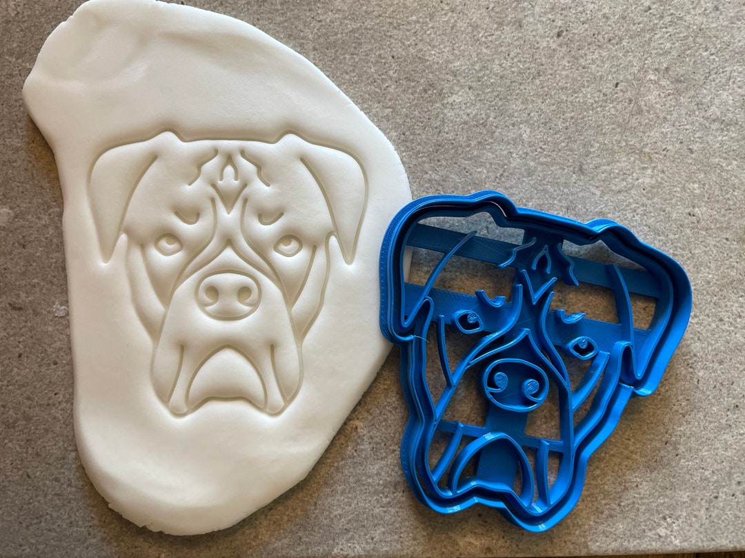 Boxer Dog Face Cookie/ Biscuit Cutter, Cute Dog, Animal Icing ...