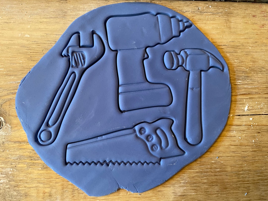 Tools Cookie/ Biscuit Cutter, Hammer, Saw, Drill, Wrench, Handsaw ...