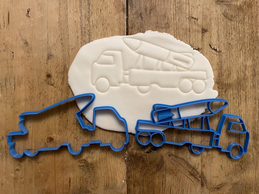 Rocket Missile Launcher Cookie Biscuit Cutters and Stamp Military Cake ...