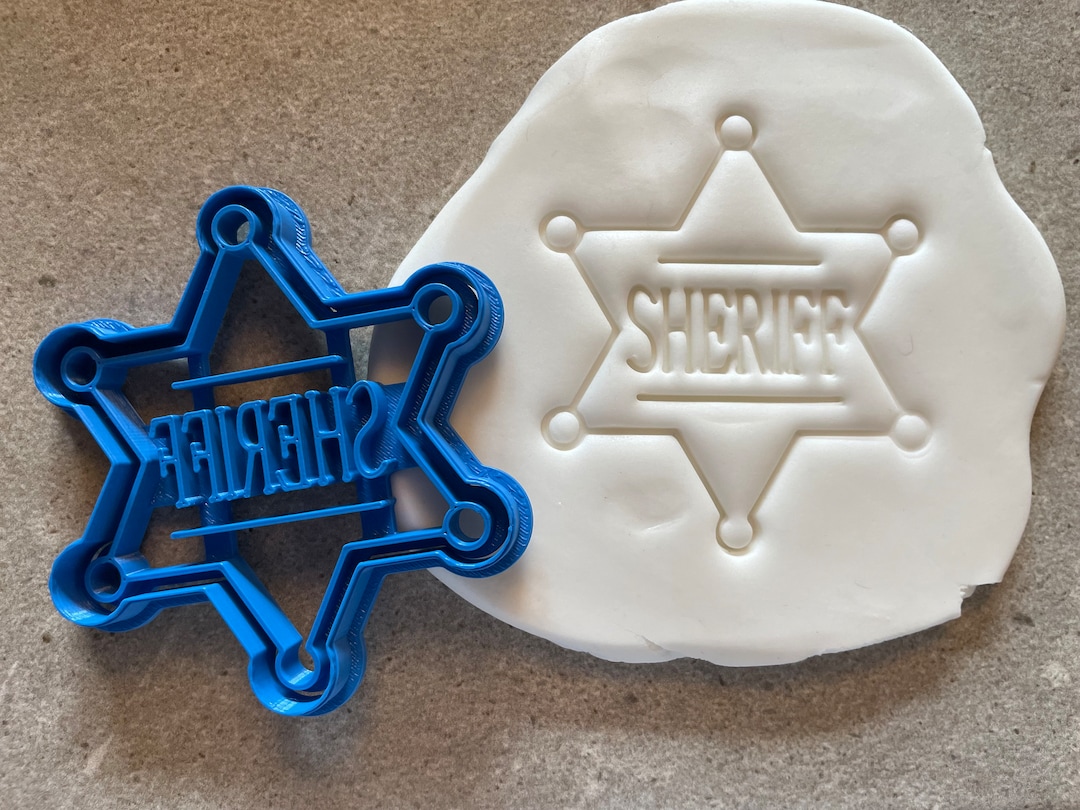 Sheriffs Badge Cookie Cutter, Biscuit Wild West, Icing, Decorating ...