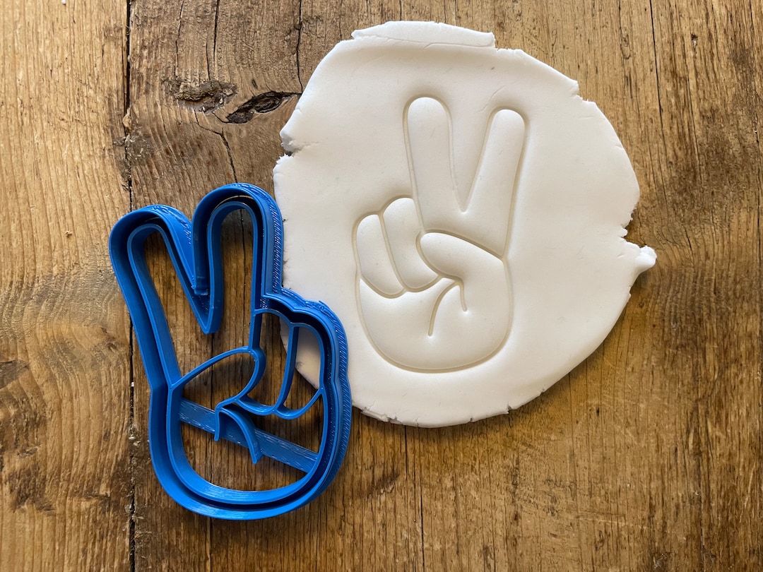Peace Hand Cookie Biscuit Cutter, Baking Accessories, Cake Decoration ...