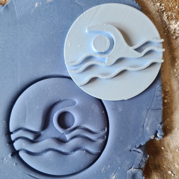 Swimmer Stamp - Etsy