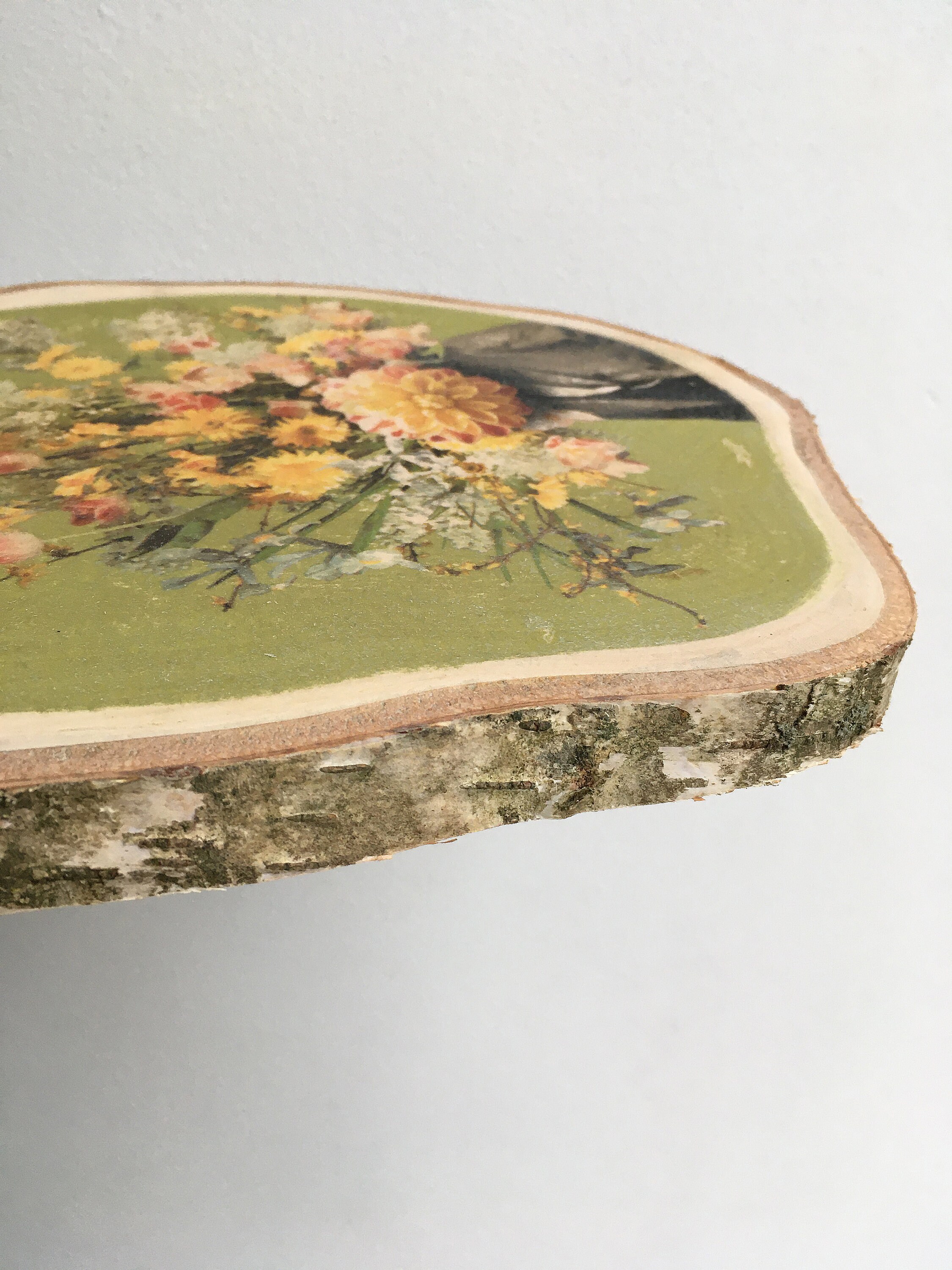 Beautiful Handprinted Birch Tree Disk the One I Love - Etsy UK