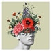 Art Print 'self Portrait With Flowers' - Etsy