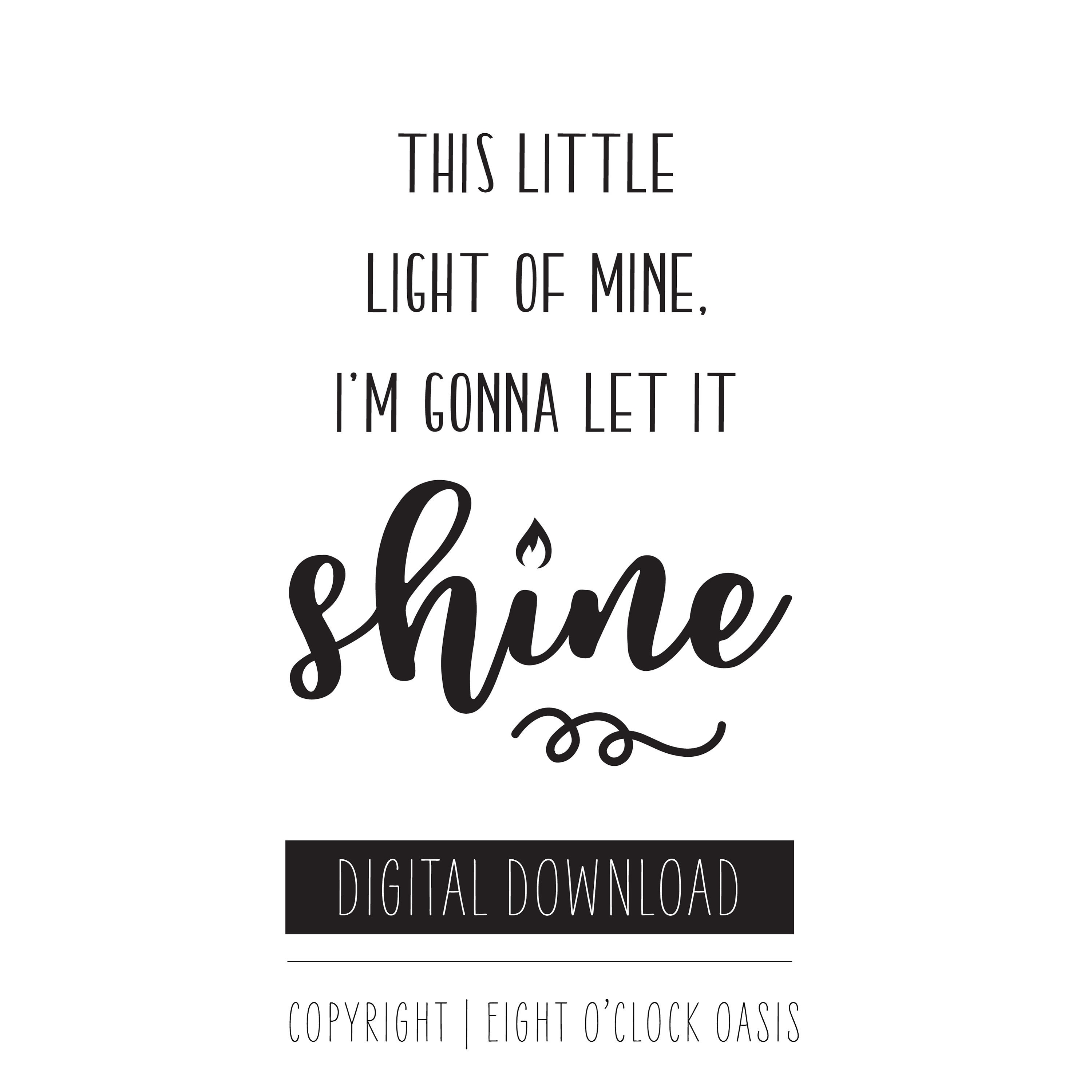 This Little Light of Mine - SVG File - Etsy