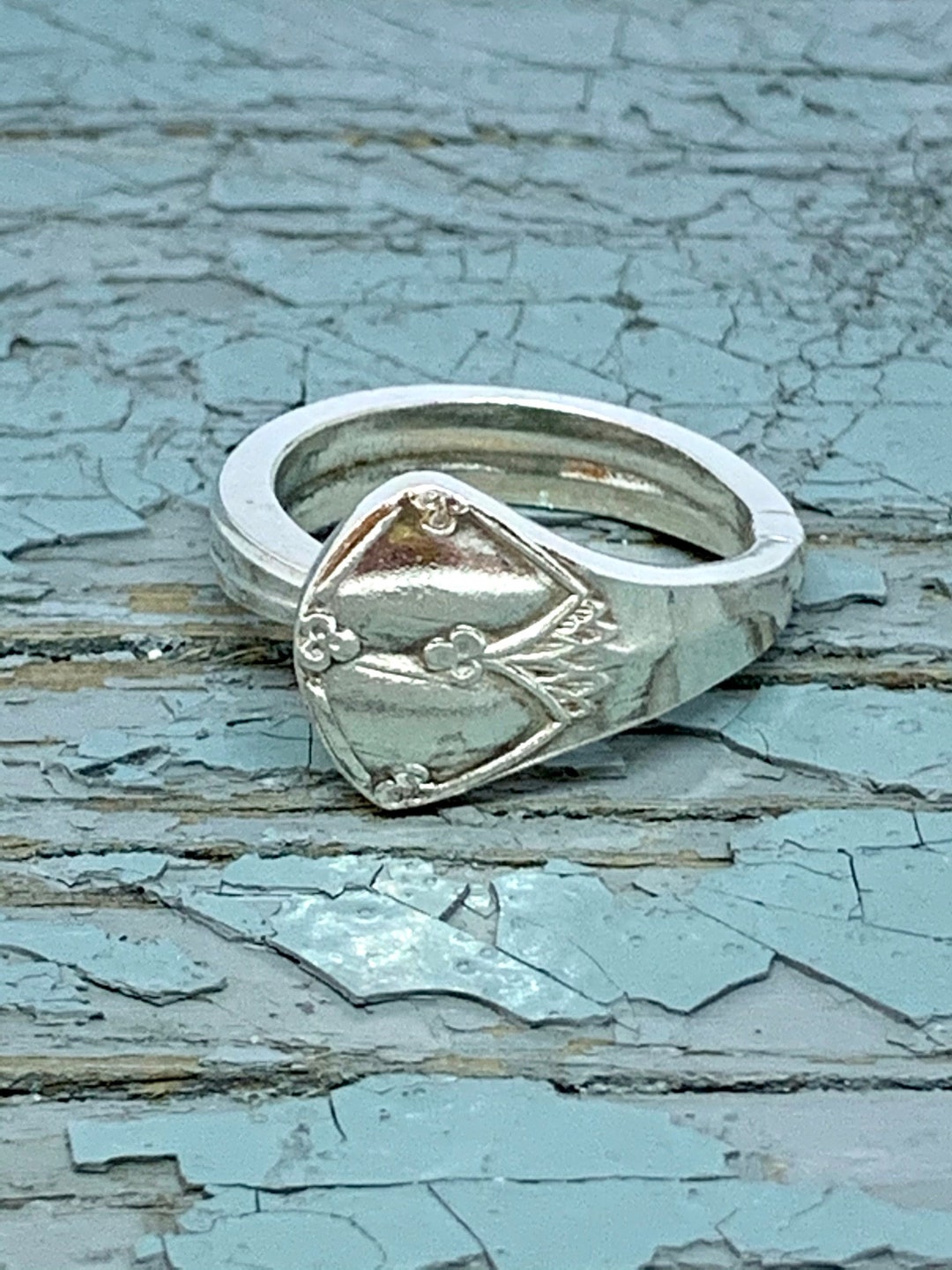 Silver Plated Wrap Around Spoon Ring - Statement Ring Made From Antique ...