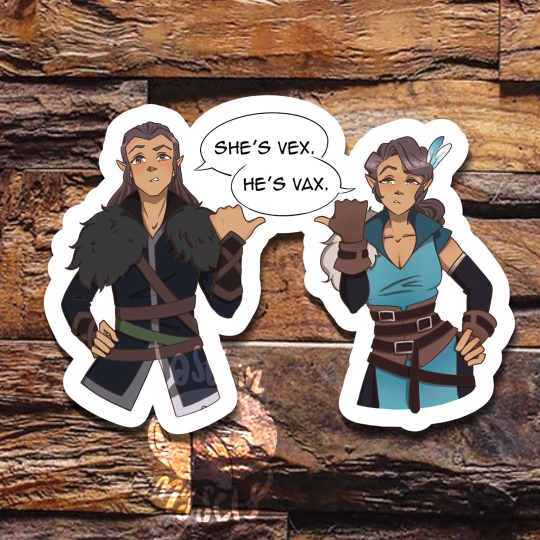 Vex & Vax Sticker, Critical Role, Vox Machina, Dnd - Etsy