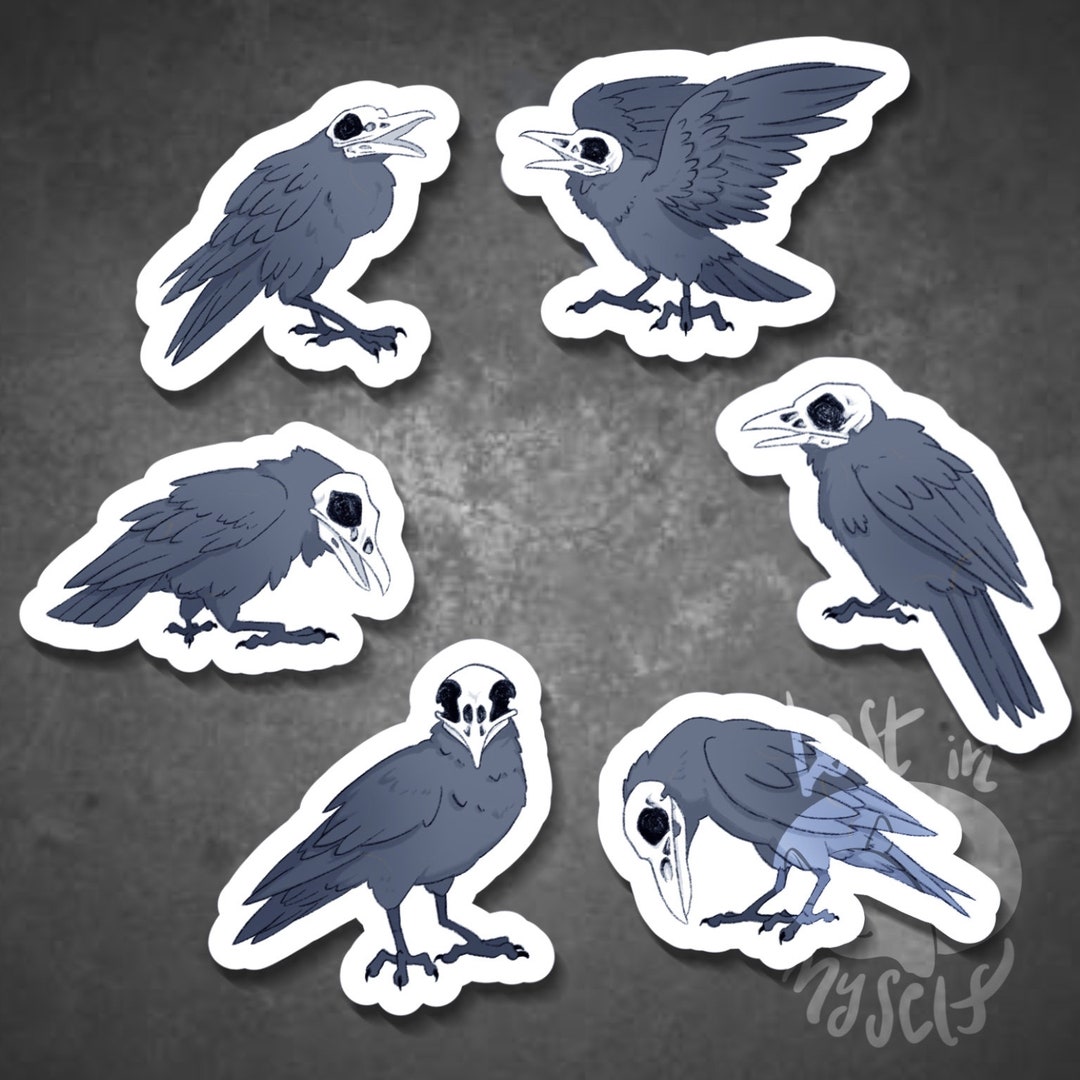 Cryptid Ravens Sticker Sheet, Skull Raven, Raven Sticker - Etsy