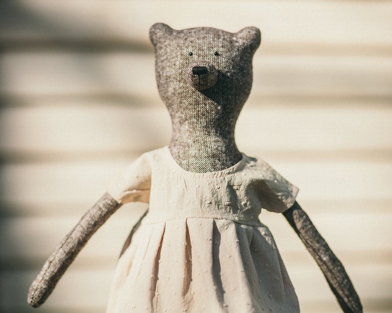 Teddy BEAR MARY. Soft woodland animal toy size 16 inch 40 | Etsy