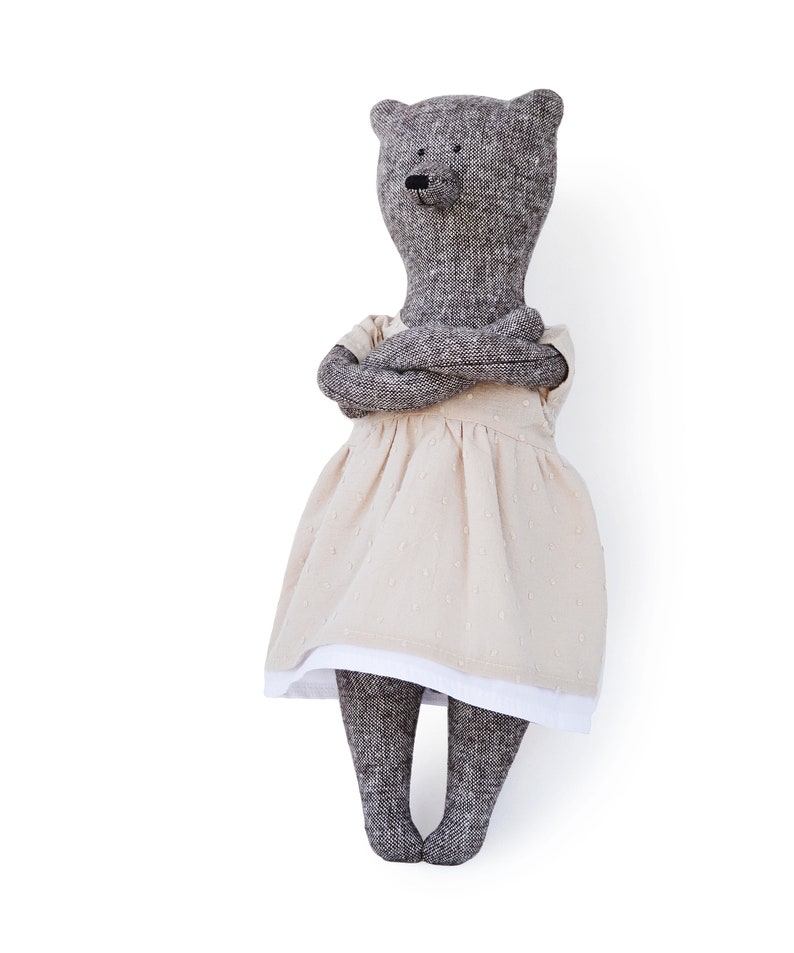 Teddy BEAR MARY. Soft woodland animal toy size 16 inch 40 | Etsy