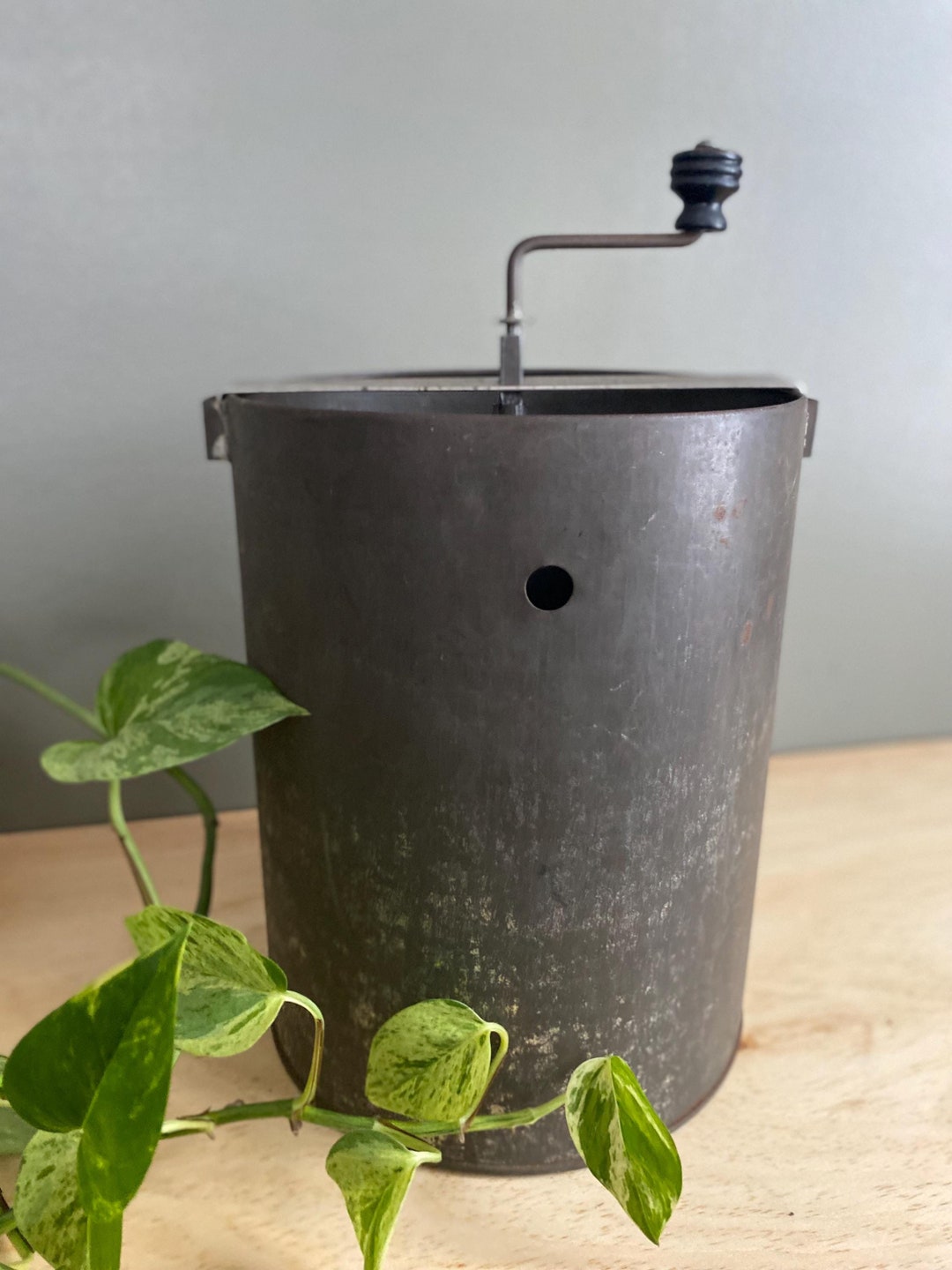 Vintage Ice Cream Freezer, Maker, Churn, Machine, Antique Metal Ice ...