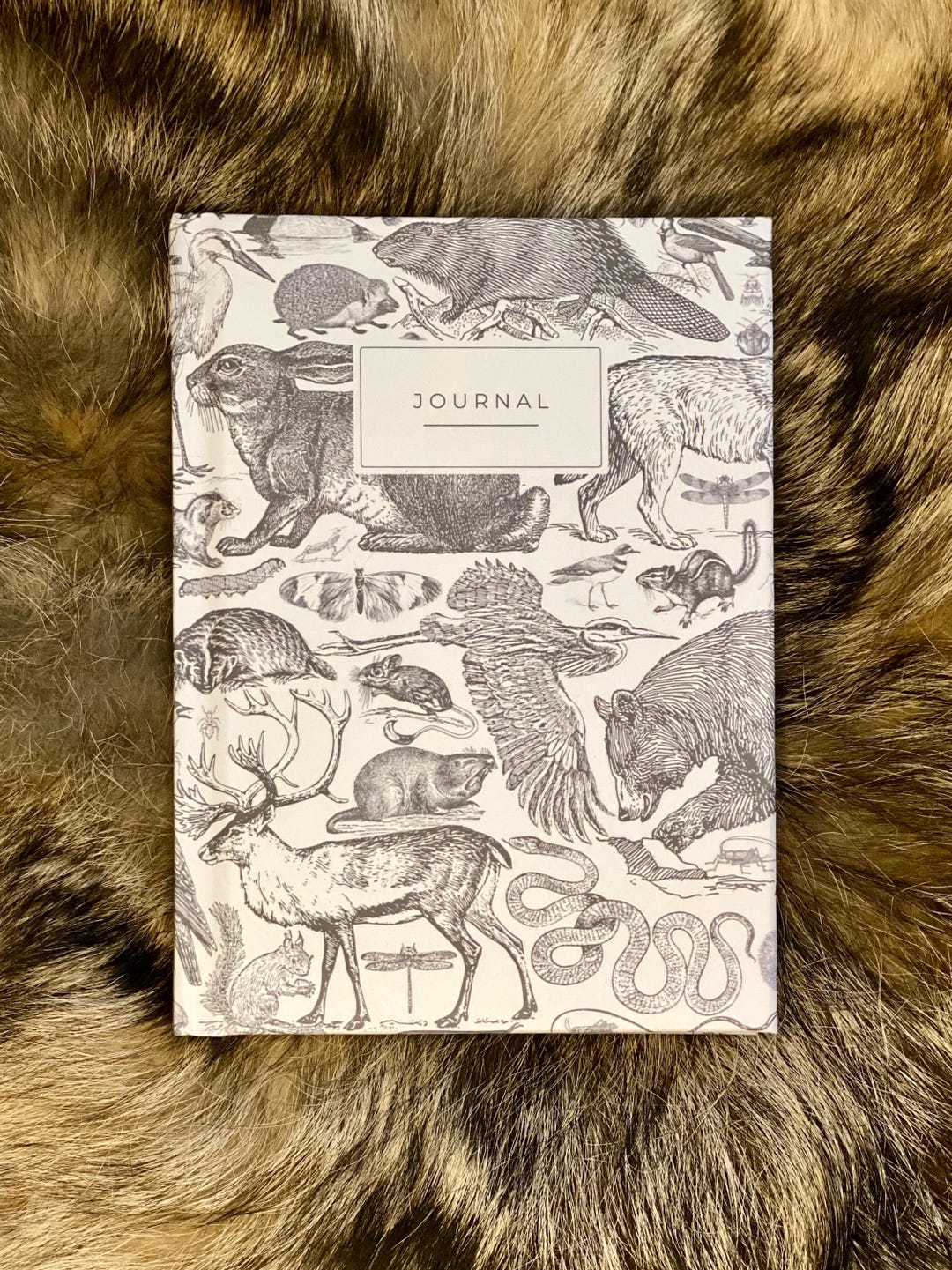 Animal Illustrated Hardcover Journal: Nature-inspired Writing Notebook ...