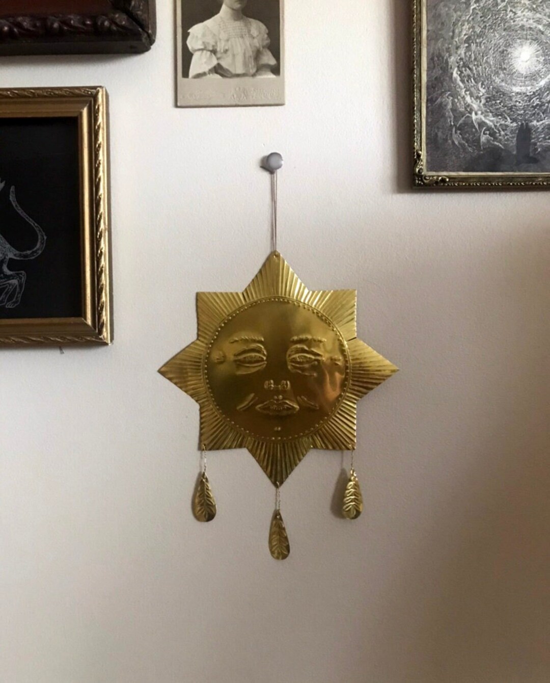 DELICATE Sun Brass / Copper Decoration Wall Hanging - Etsy