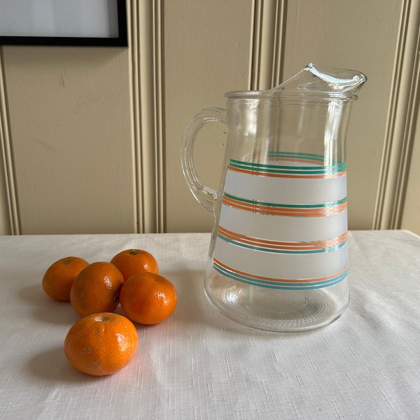 Retro Glass Pitcher - Etsy