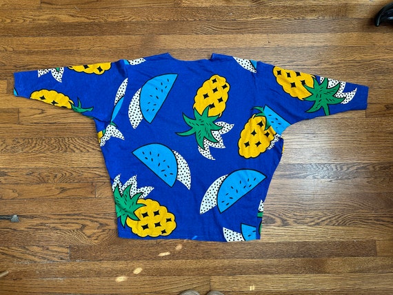 Vintage Jennifer Reed Pop Art Fruit Pineapple Cotton … - Gem