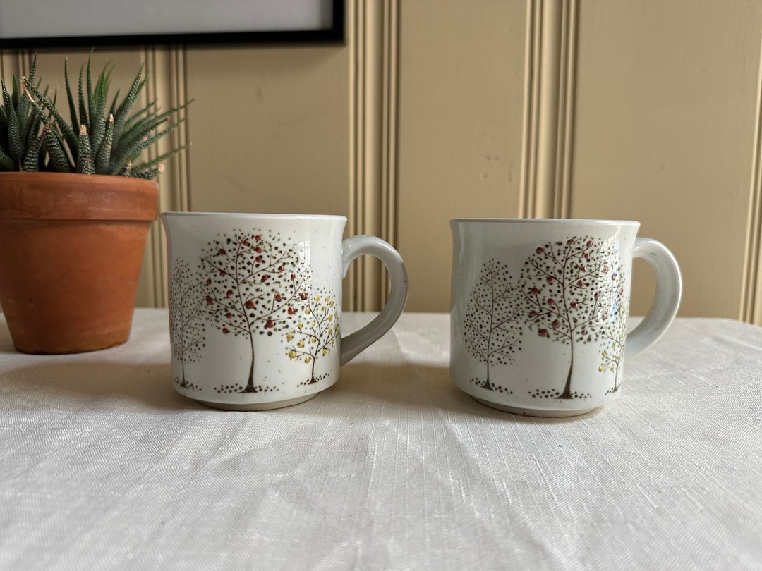 Otagiri Speckled Stoneware Fruit Tree Mug Cups Vintage Japan - Etsy